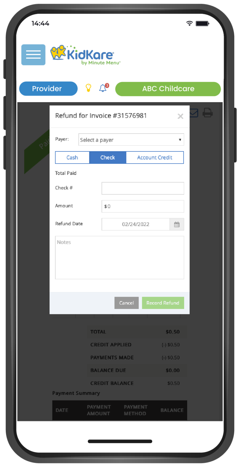CACFP software - KidKare