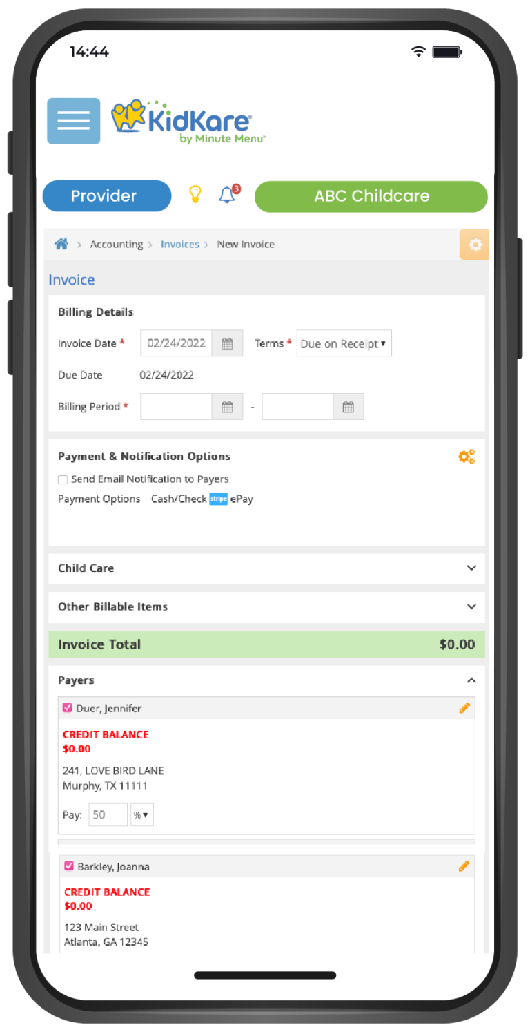 CACFP software - KidKare