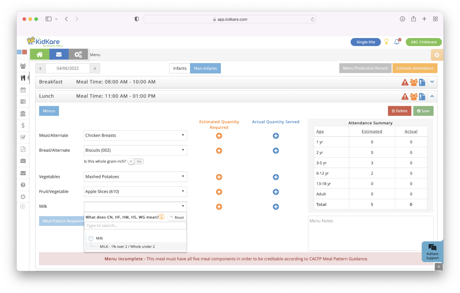 CACFP & SFSP Solution - KidKare for State Agencies
