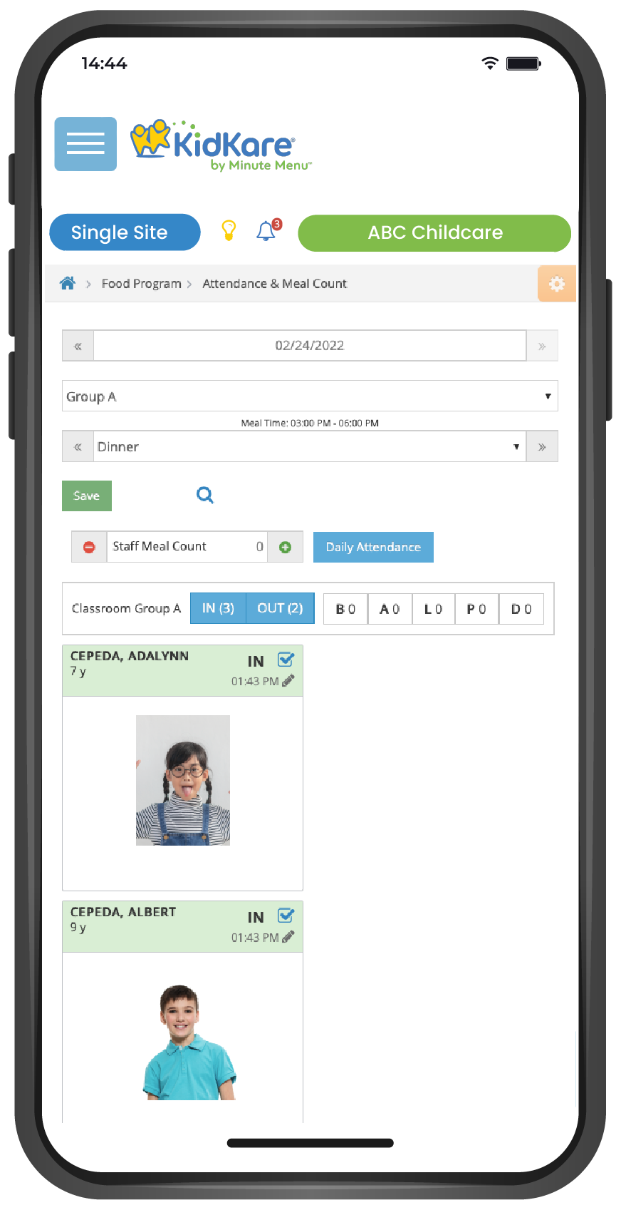 Meals & Attendance - KidKare