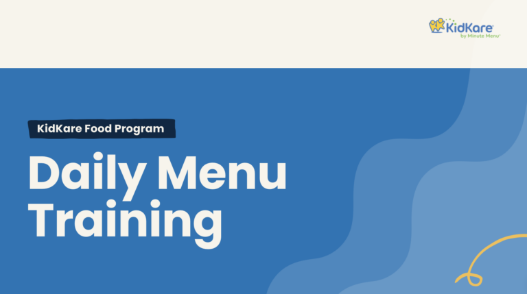 KidKare Food Program Trainings - KidKare