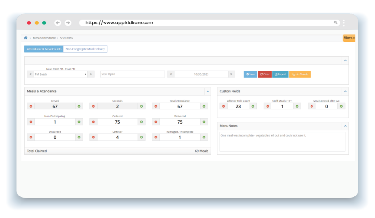 CBS Food Program - KidKare
