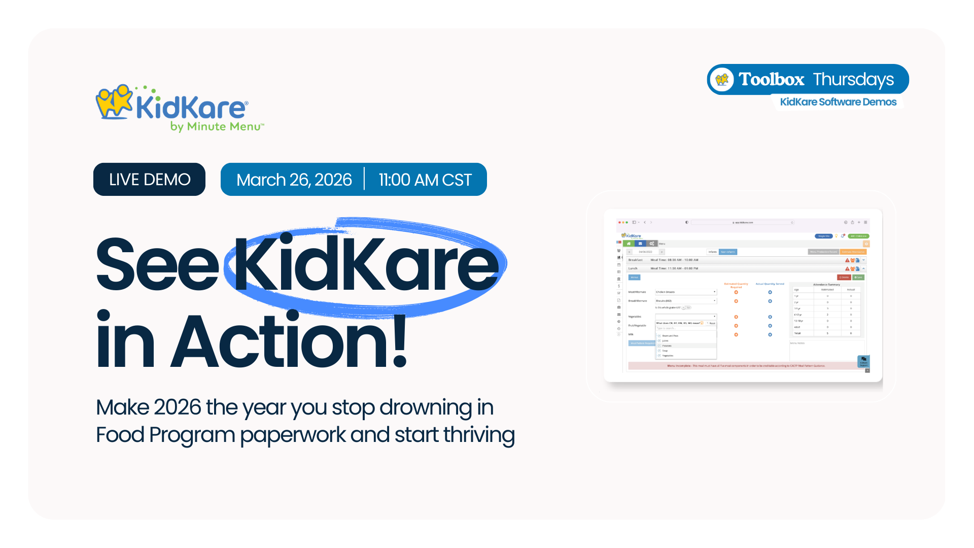 KidKare Food Program Software - Automate Your Claims Calculation